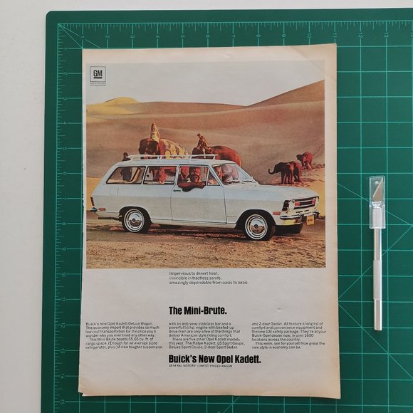 Vintage | Other | 6s Gm Buicks Opel Kadett Desert Mini Brute Vintage Ad ...
